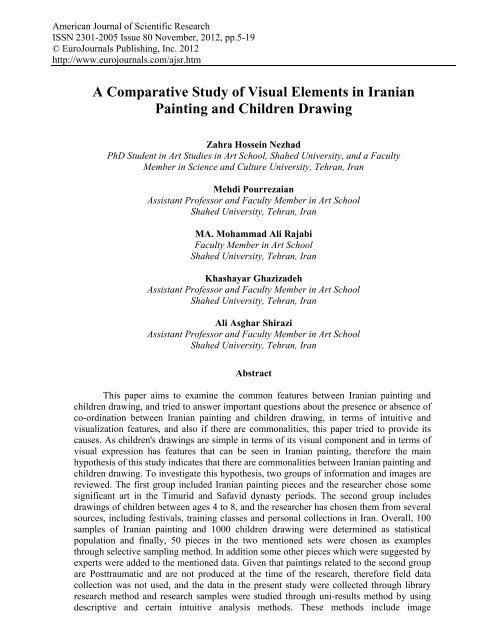 A Comparative Study of Visual Elements in Iranian ... - EuroJournals