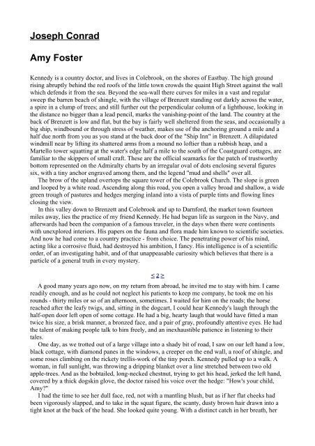 Joseph Conrad Amy Foster - TeachingEnglish