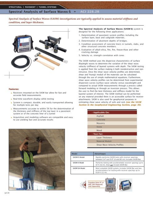 Spectral Analysis of Surface Waves-S - Olson Instruments, Inc.