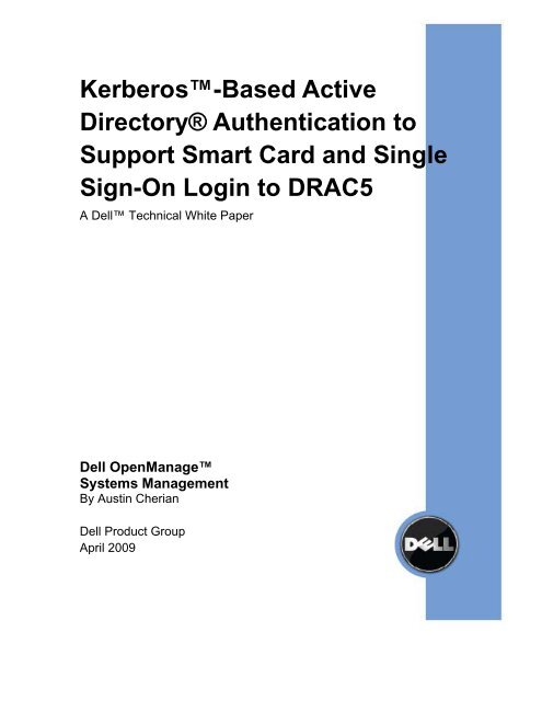Kerberos™-Based Active Directory® Authentication to Support ... - Dell