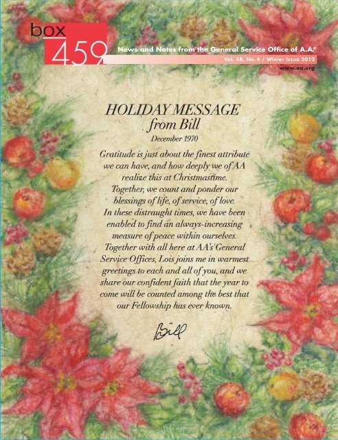 Box 459 - Winter 2012 - Alcoholics Anonymous