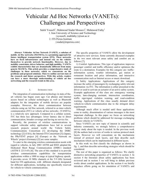Vehicular Ad Hoc Networks (VANETs): Challenges and Perspectives