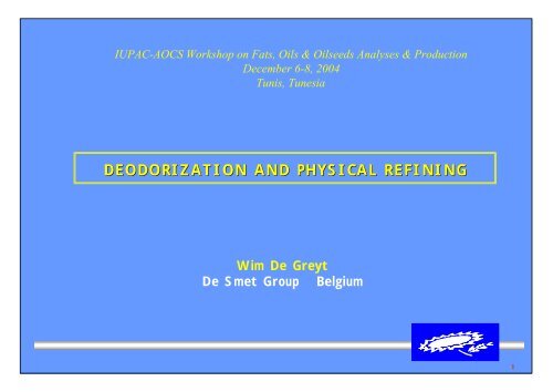 IUPAC-AOCS-Tunis- Deodorization (DGW) [Read-Only]