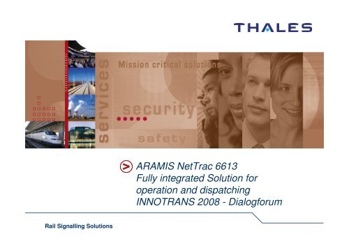 ARAMIS NetTrac 6613 Fully integrated Solution for operation and ...