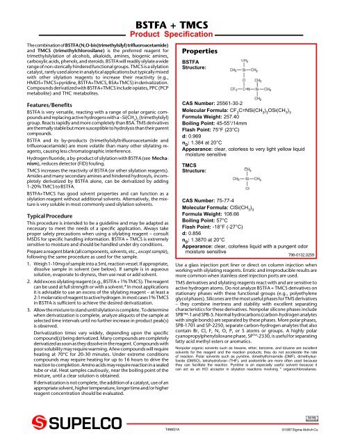 bstfa + tmcs - Sigma-Aldrich