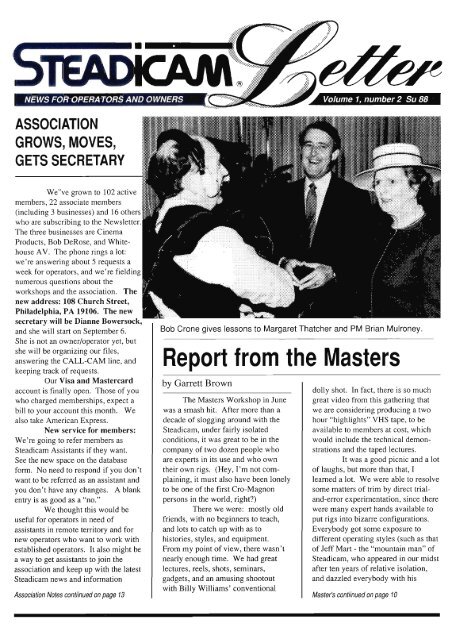 Report from the Masters