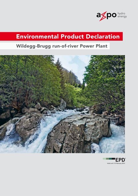 EPD Run-of-river Power Plant Wildegg-Brugg - Axpo