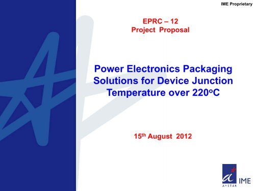Power Electronics Packaging Solutions for Device Junction ...