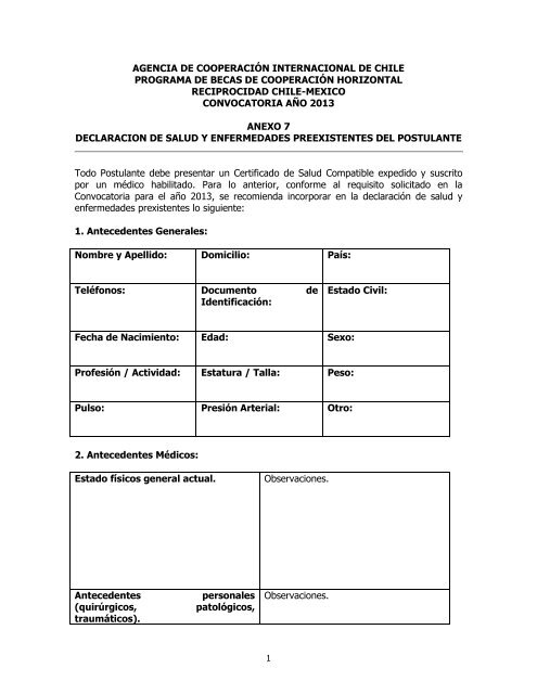 Anexo 7, Declaracion de Salud 2013.pdf Anexo 7, Declaracion de Salud 2013.pdf