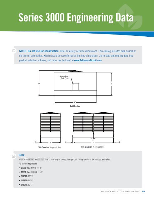 Series 3000 Engineering Data - Baltimore Aircoil Company