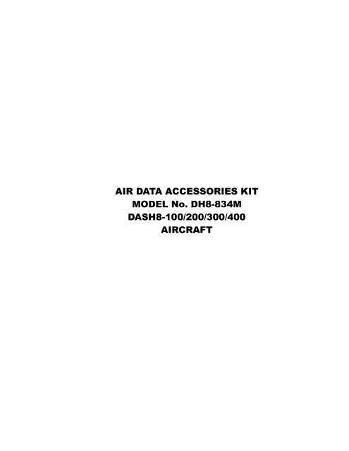 AIR DATA ACCESSORIES KIT MODEL No. DH8 ... - Nav-Aids Ltd.