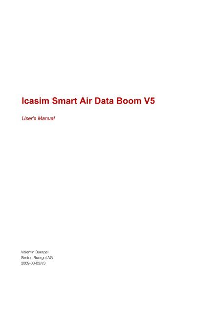 Icasim Smart Air Data Boom V5 - Icasim Flight Test Equipment