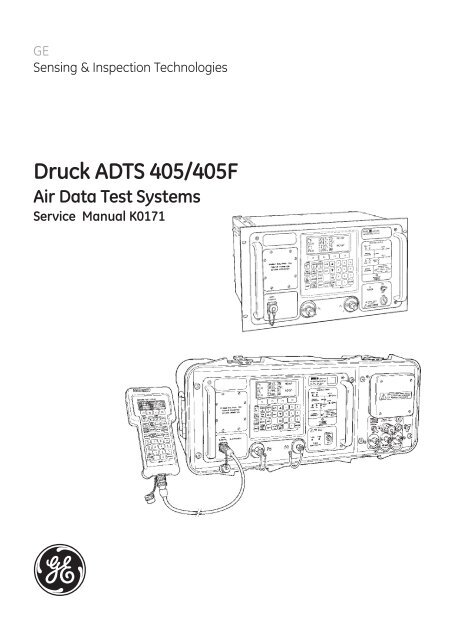 Druck ADTS 405/405F Air Data Test Systems Service Manual K0171