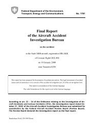 Final Report No. 2051 by the Aircraft Accident Investigation Bureau