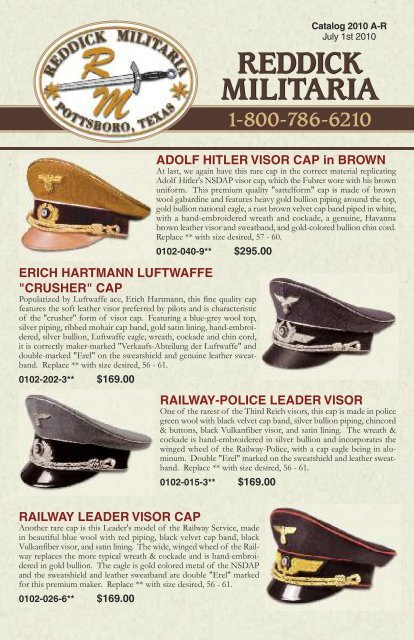 Catalog 2010 A-R REDDICK MILITARIA