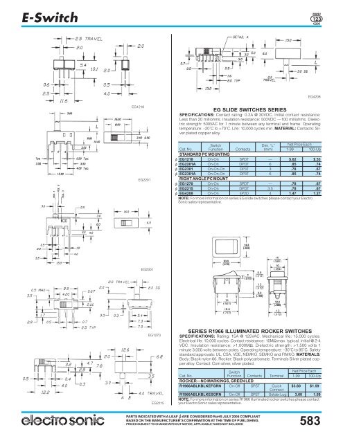 583 E-Switch - Electro Sonic