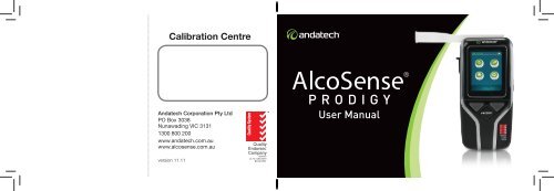 AlcoSense Prodigy User Manual
