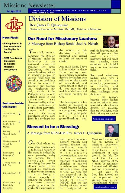 Division of Missions - CAMACOP