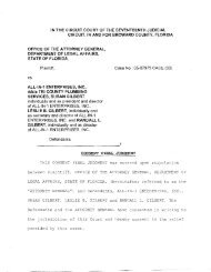 AFFIDAVIT FOR ARREST WARRANT - Florida Attorney General