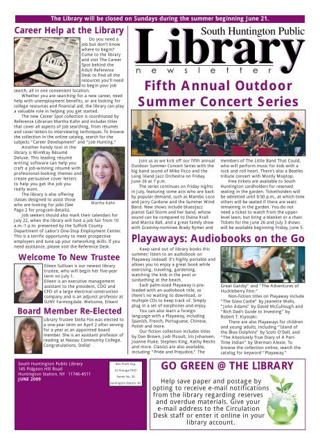 Summer Concert Series - South Huntington Public Library