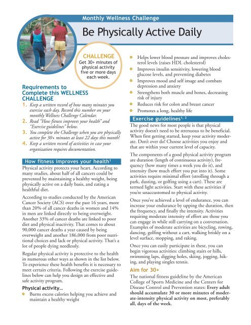 Being active daily challenge