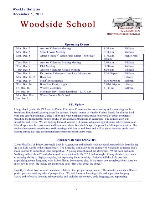 Woodside School Woodside School - Woodside Elementary School ...