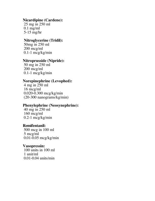 Norepinephrine Drip Dose 8mg 250 Ml