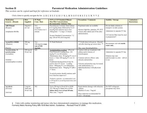 Medication Administration Guidelines - Aurora Health Care