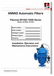 AMIAD Automatic Filters "SAF-1500" FILTER cat. no ... - Revaho UK