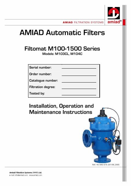 AMIAD Automatic Filters - TrioRiego