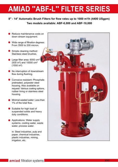 AMIAD "ABF-L" FILTER SERIES