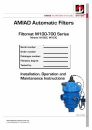 AMIAD Automatic Filters "SAF-1500" FILTER cat. no ... - Revaho UK