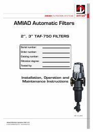 AMIAD Automatic Filters "SAF-1500" FILTER cat. no ... - Revaho UK