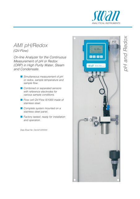 Flyer AMI pH-Redox QVFlow.pdf - SWAN Analytical Instruments AG