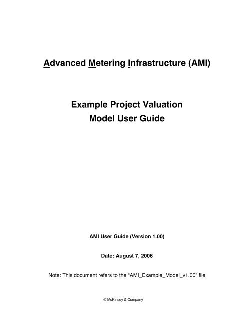 Advanced Metering Infrastructure (AMI) Example Project ... - eMeter