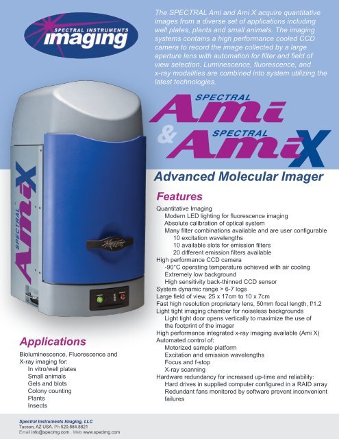 Ami_ Ami-X_brochure - Spectral Instruments Imaging