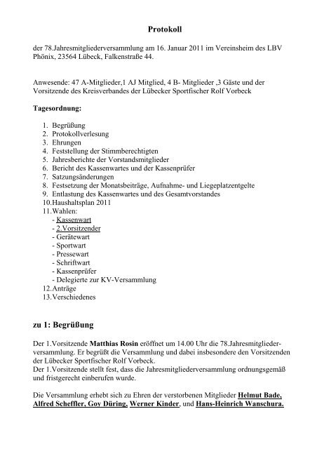 Haushaltsplan 2011 - (SAV) Pliete e.V.