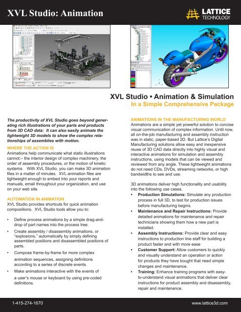 XVL Studio: Animation - Lattice Technology