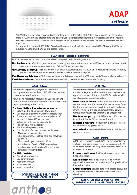 Anthos Software ADAP