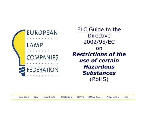 ELC Guide to the Directive 2002/95/EC - European Lamp ...