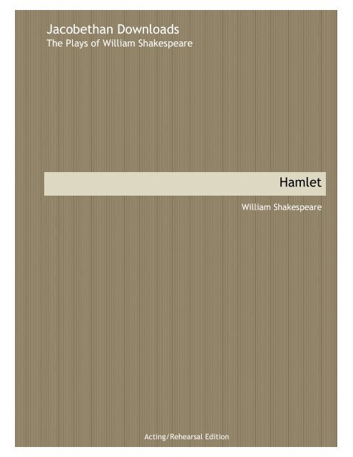 Act the First - Jacobethan Downloads