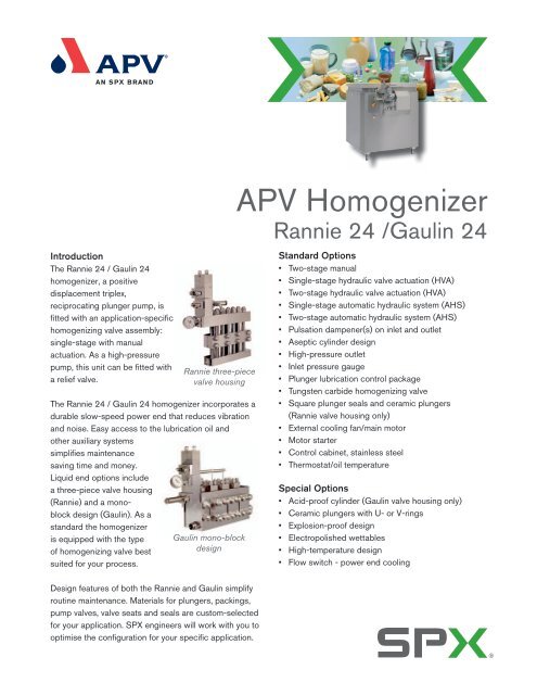 APV Homogenizer - SPX