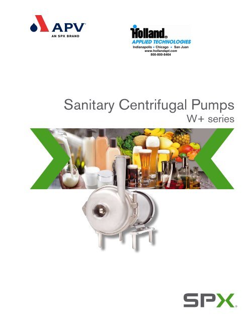 W+ Series Centrifugal Pumps Brochure - APV, An SPX Brand
