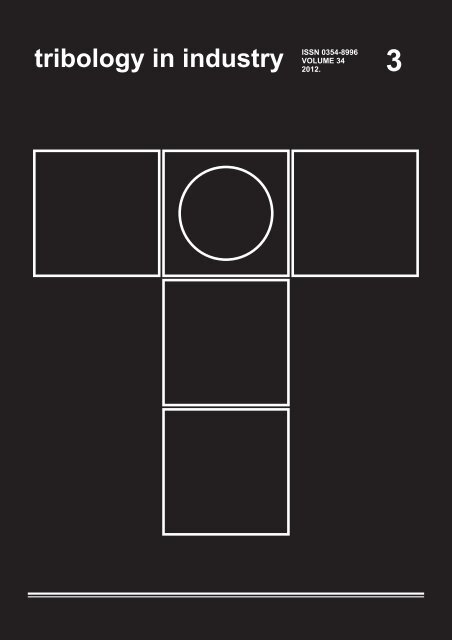 Tribology in ndustry I - Tribology in Industry