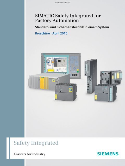 SIMATIC Safety Integrated for Factory Automation – Standard- und ...