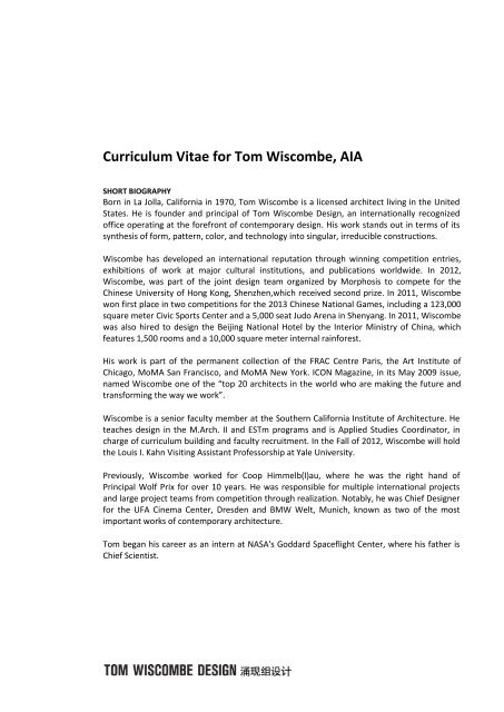 L E T T E R - tom wiscombe design