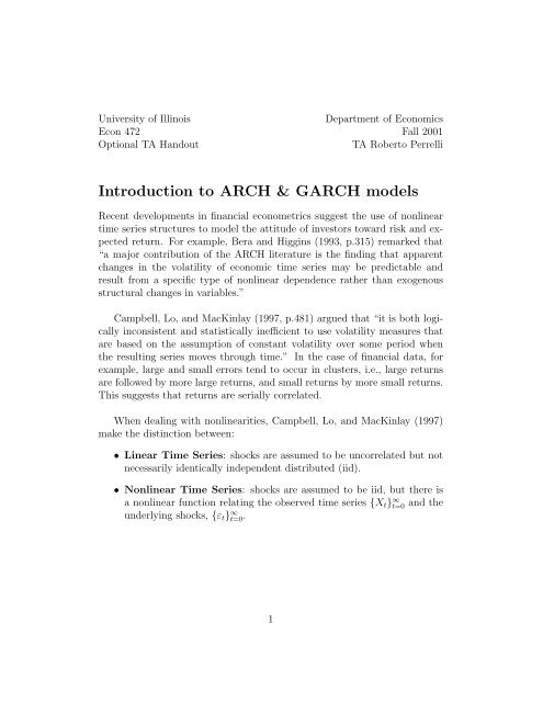 ARCH And GARCH Models Duke University Economics, 49% OFF