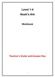 Godly Play Script Noah's Ark