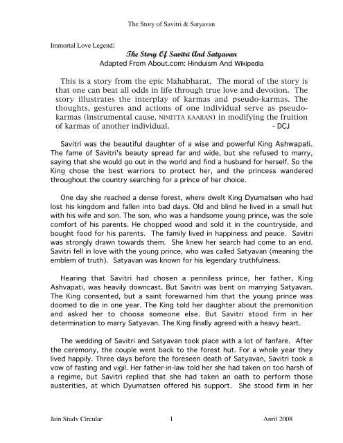 Savitri And Satyavan