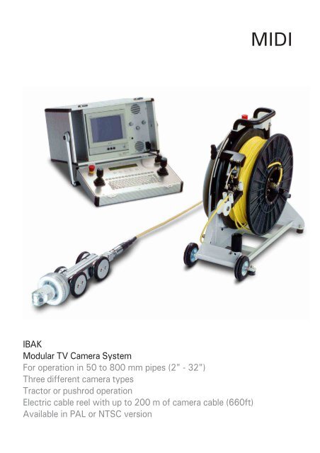 IBAK Modular TV Camera System For operation in 50 to 800 mm ...